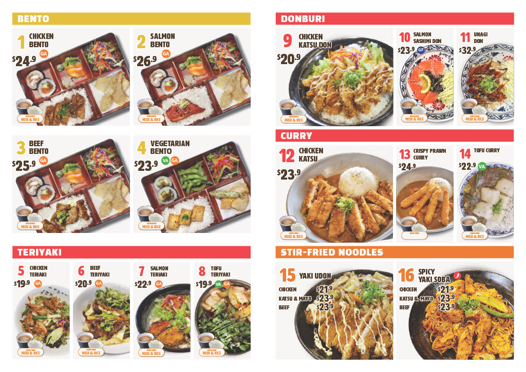 Menu – Hikari Teppanyaki